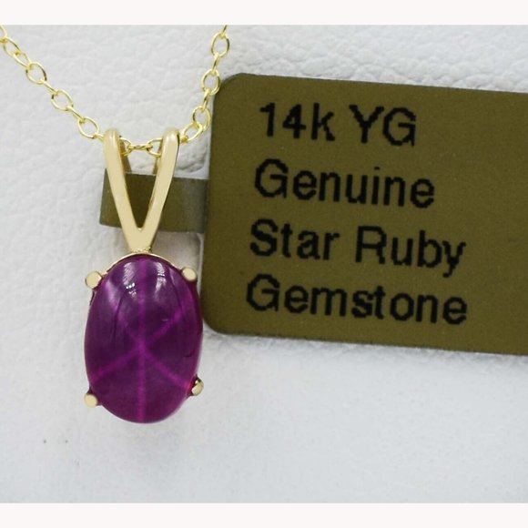 Jewelry | Genuine 145 Cts Star Ruby Pendant 14k Yellow Gold | Poshmark